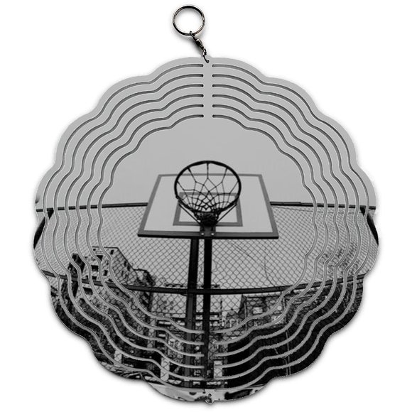 Design | Aesthetic Black White Basketball Ring Wind Spinner | Poshmark